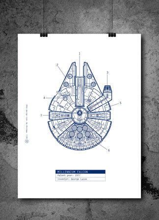 Lámina Halcón Milenario by Minimae – Minimae
