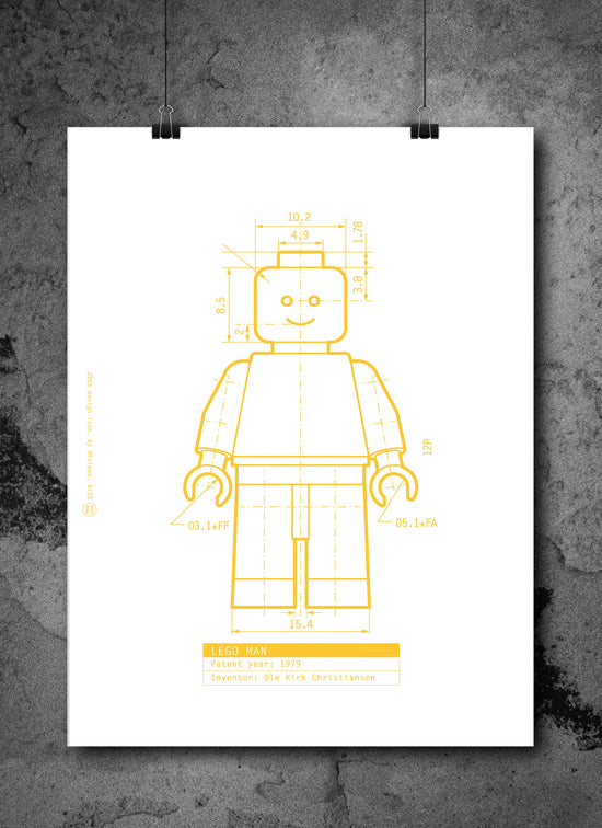 Lámina icono diseño Lego Man por Minimae – Minimae